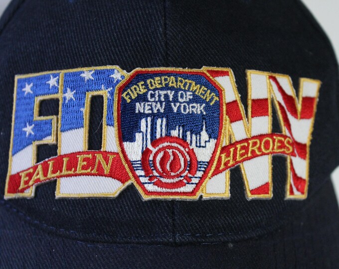 Vintage FDNY Fallen Heroes Cap Hat Blue Made by Headmost - Etsy