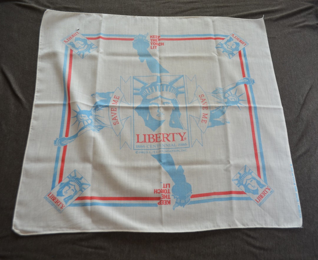 Last Chance Vintage Statue of Liberty Centennial Bandana Save Me Keep ...