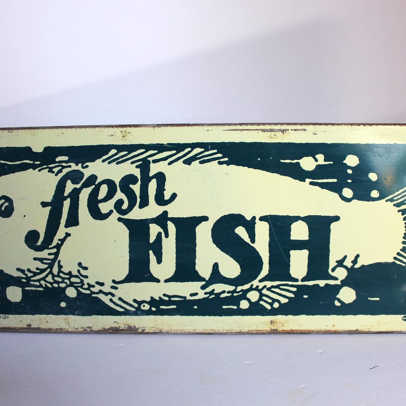 Fresh Fish Sign - Etsy