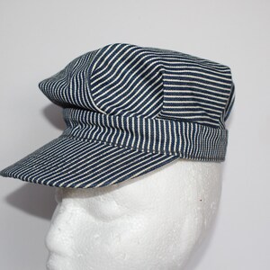 Vintage Kids Train Conductor Hat Railroad Engineer Cap Blue White ...