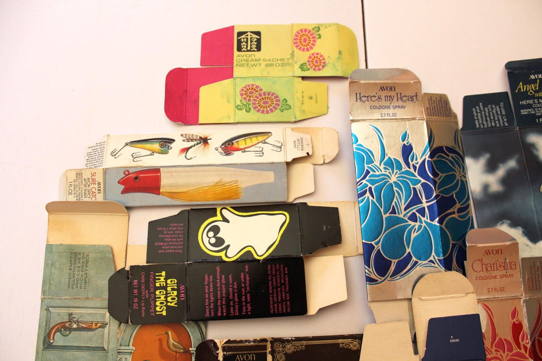 Vintage Lot of 13 Avon Bottle Boxes Packaging From the 60s and 70s - Etsy