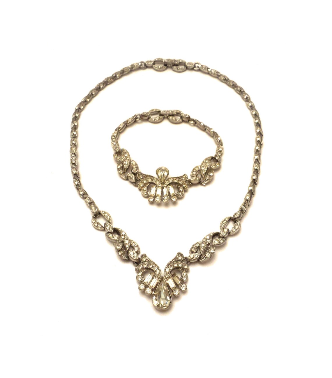 1940s Lisner Set, Vintage Lisner Demi Parure, Necklace & Bracelet Set ...