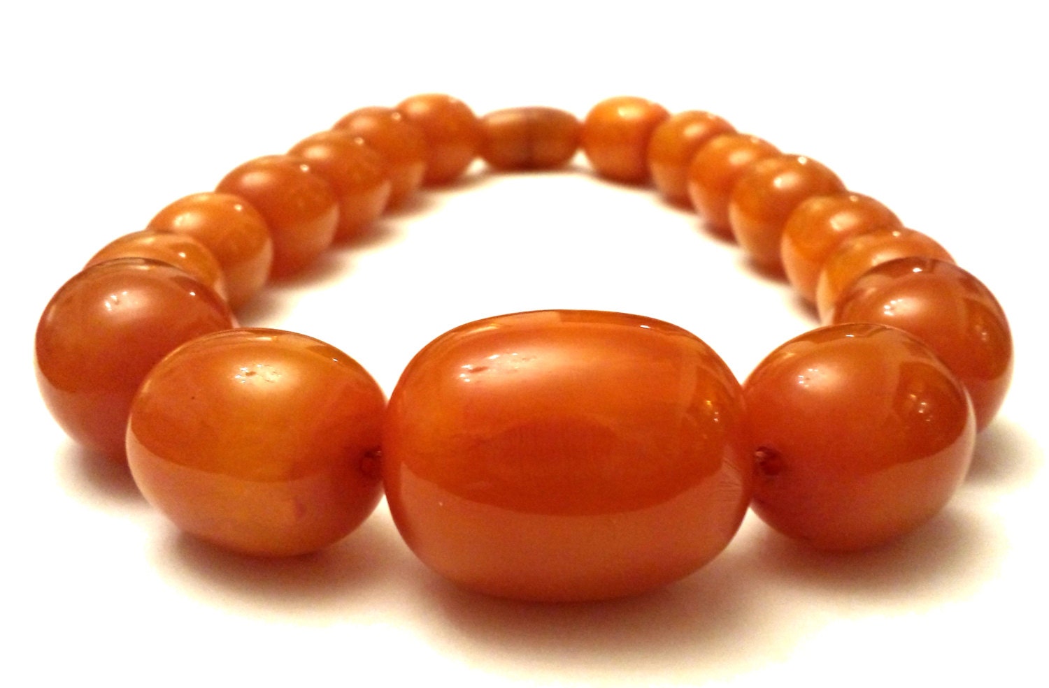 Vintage Copal Necklace, Honey Amber Beads, Gigantic Amber Copal Bead ...