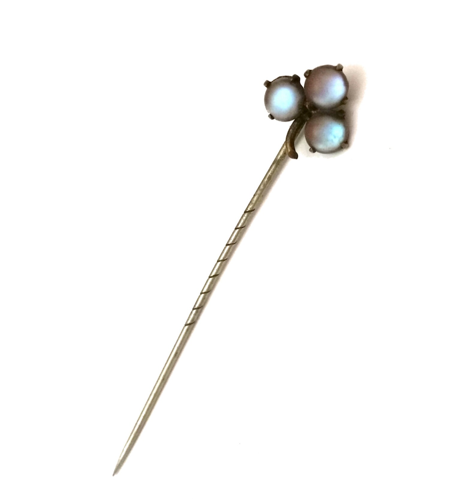 Saphiret Clover Pin Czech Glass 3-leaf Clover Booch - Etsy