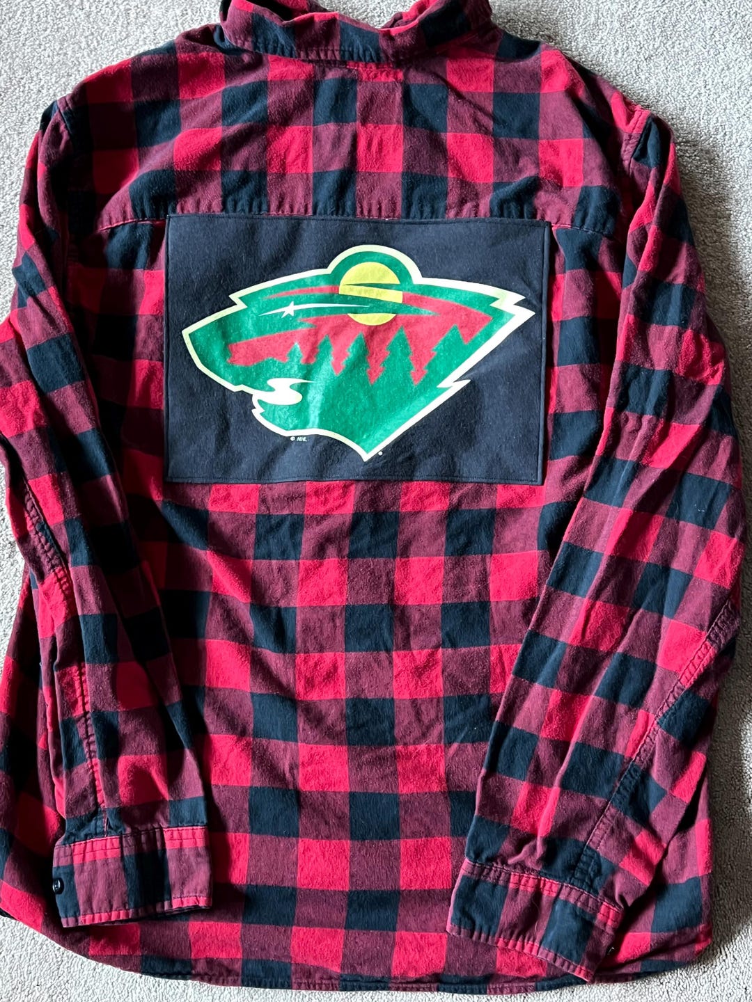 Buffalo Plaid Minnesota Wild Custom Flannel - Size X-large - Etsy