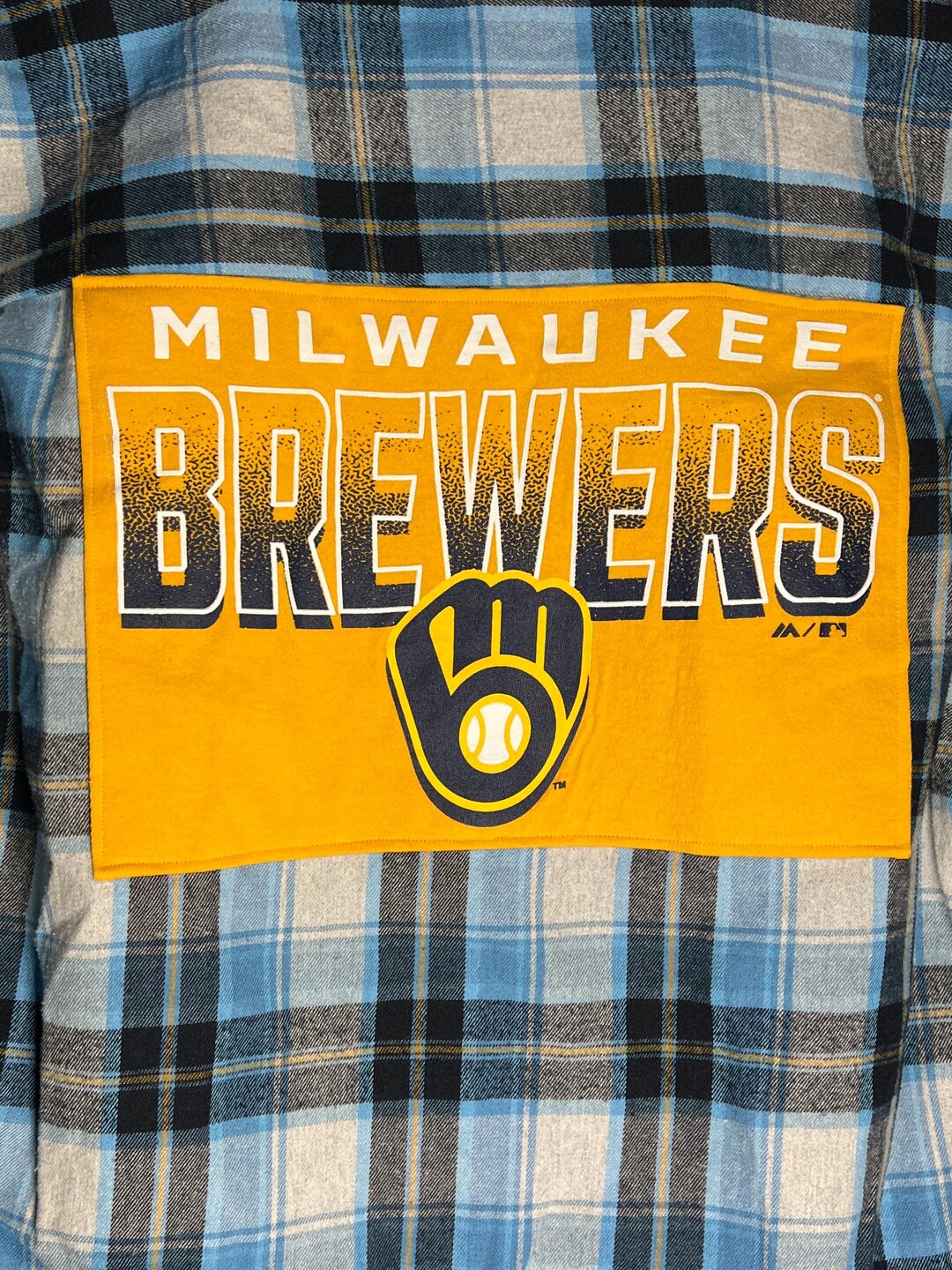 Milwaukee Brewers Custom Flannel- Size Large Tall - Etsy