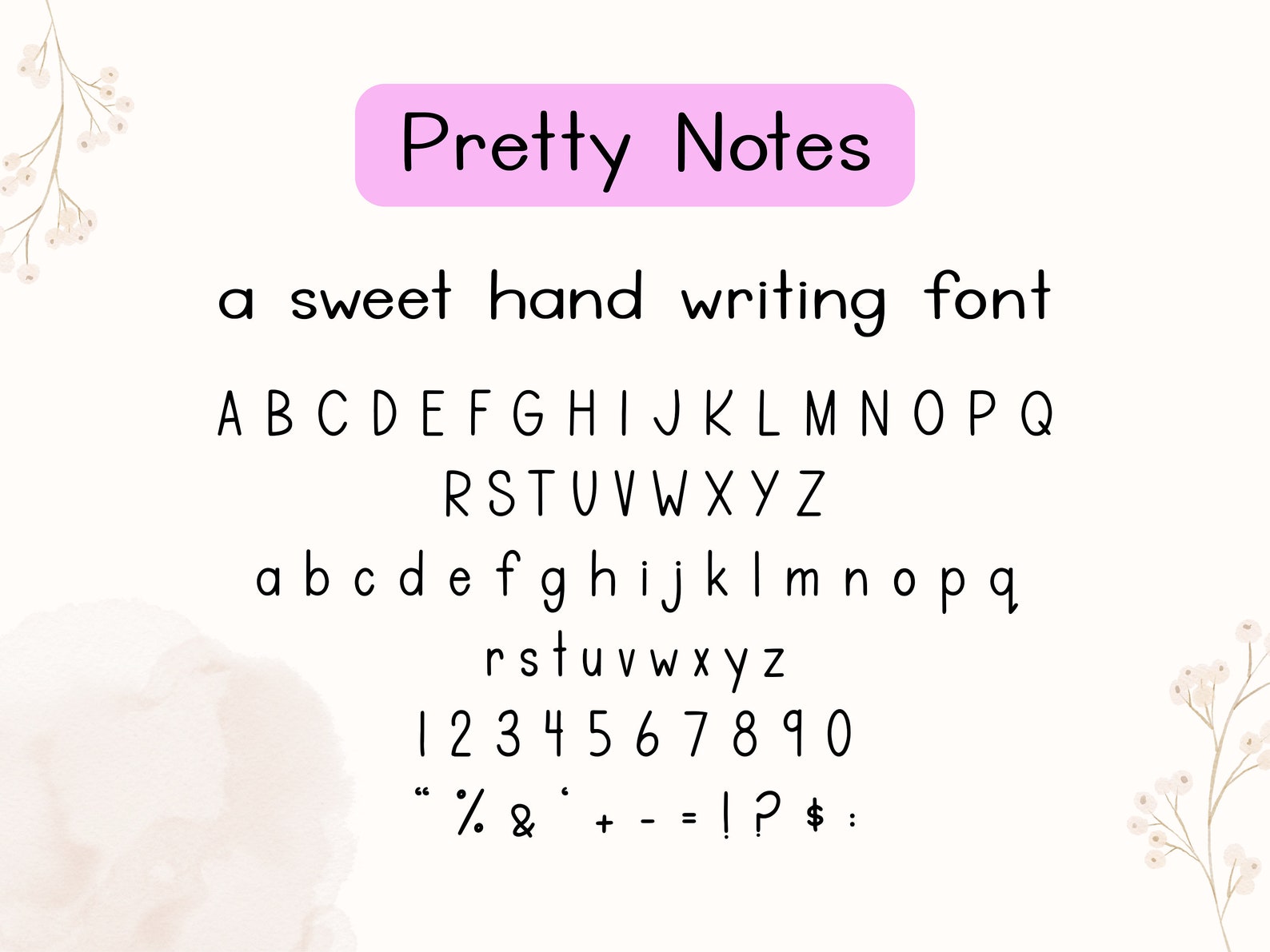 Handwriting Font | Cute Font | Note Taking Font | Goodnotes Font ...