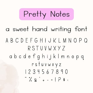 Handwriting Font | Cute Font | Note Taking Font | Goodnotes Font ...