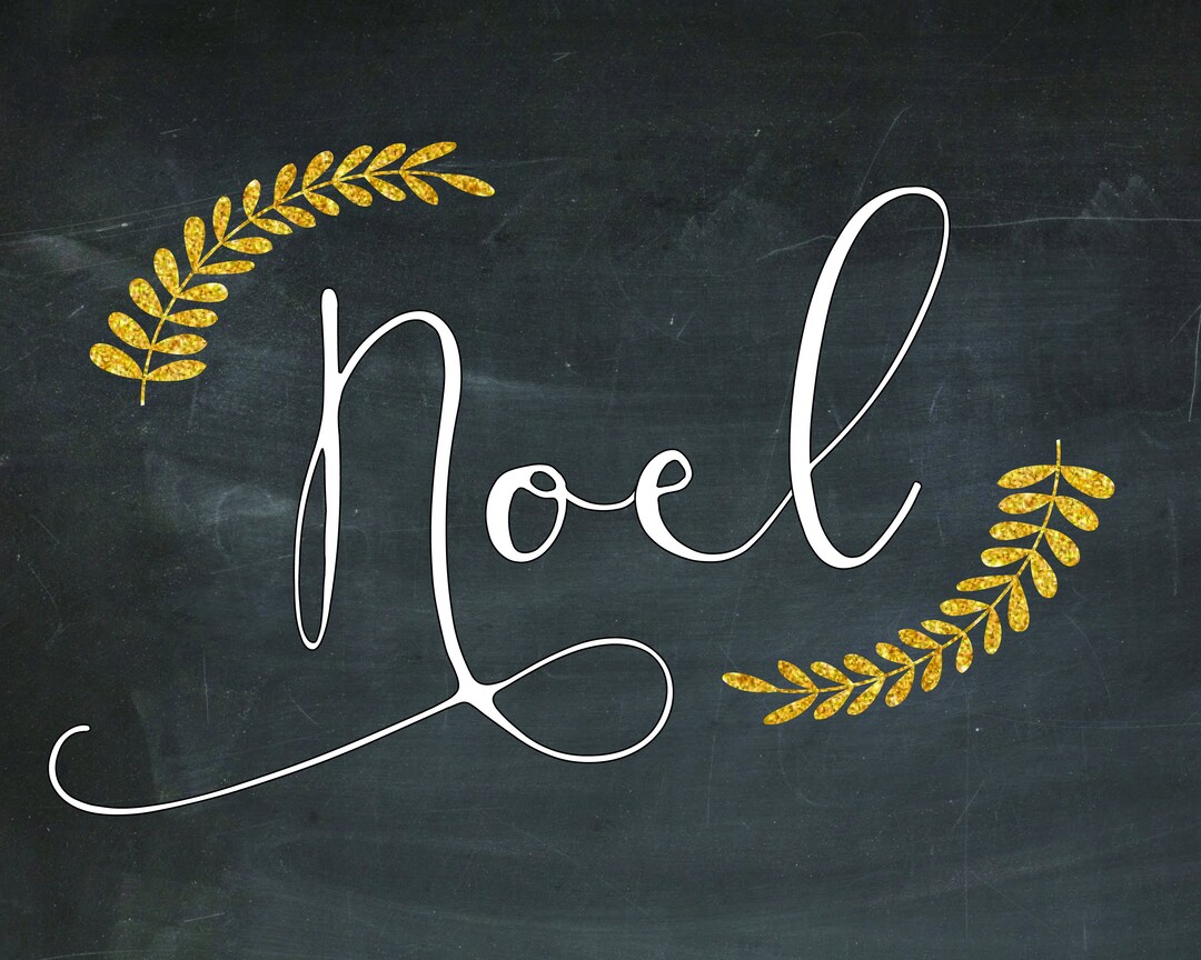 NOEL Printable Wall Art, Christmas Chalkboard Sign, Holiday Decor ...