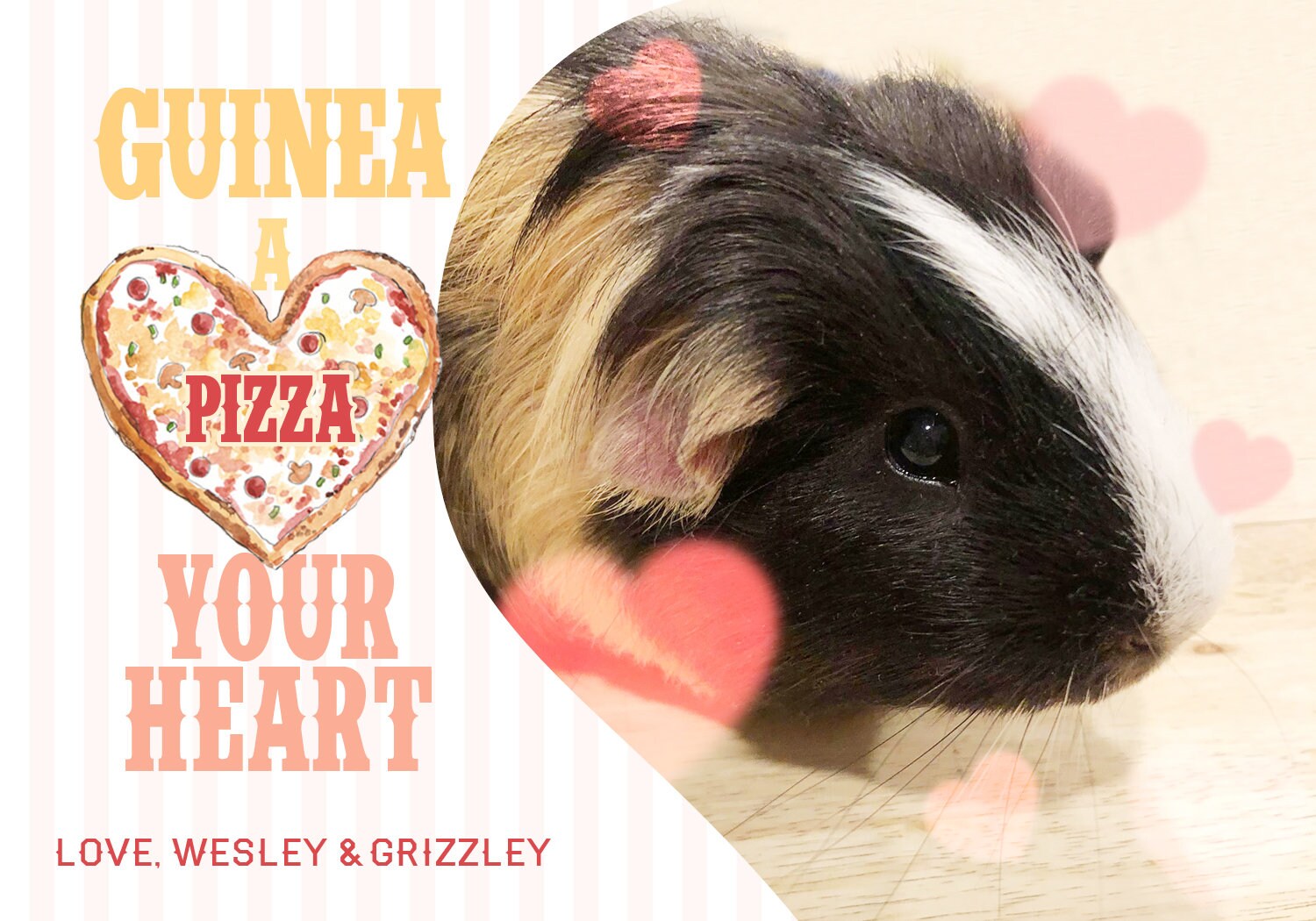 CUSTOM PET Dog Cat Guinea Pig Bug Valentine Card • I Woof You • You and ...