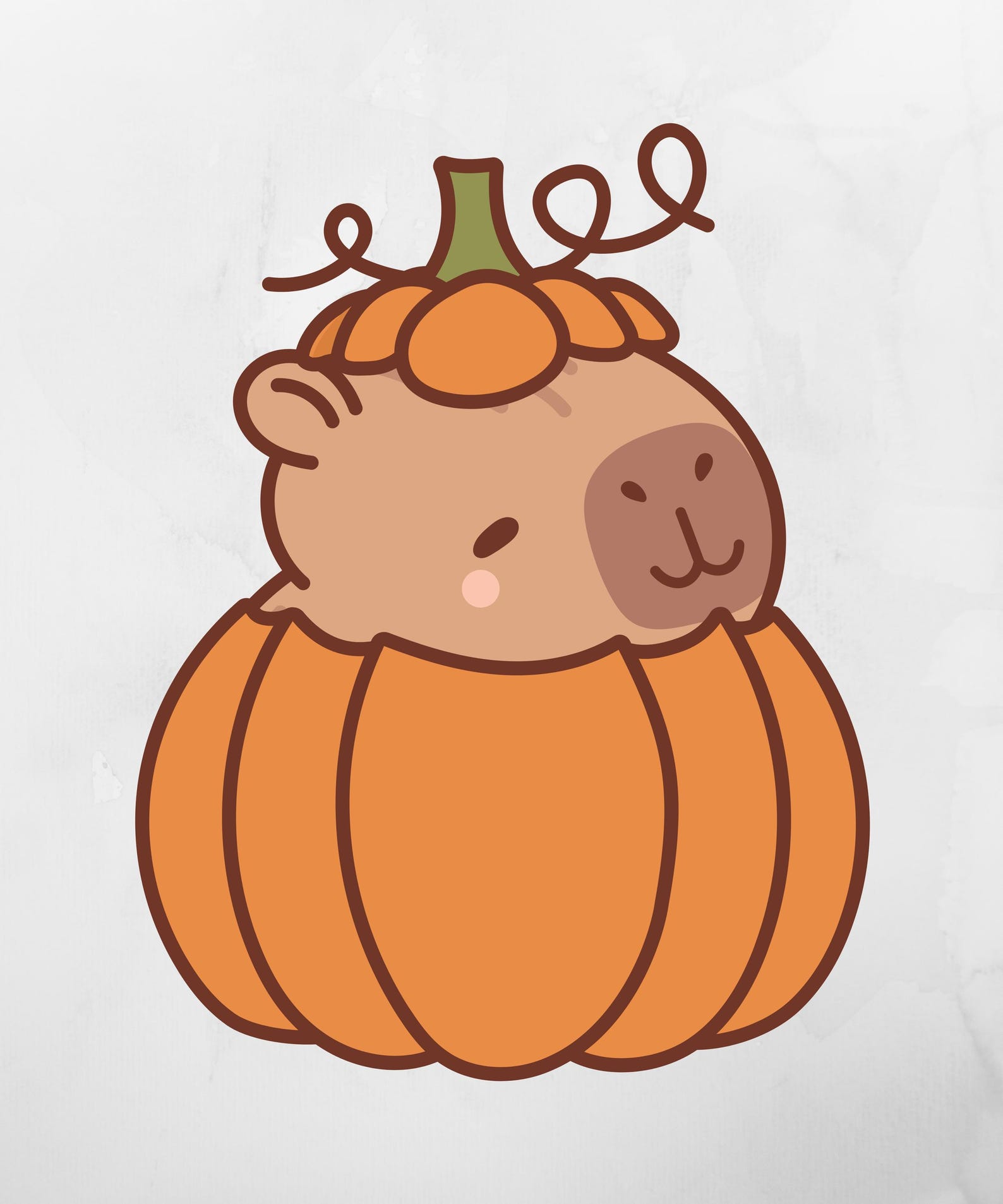Capybara Cute PNG, Halloween PNG, Pumpkin, Ghost, 16 Pngs, Animals Art ...