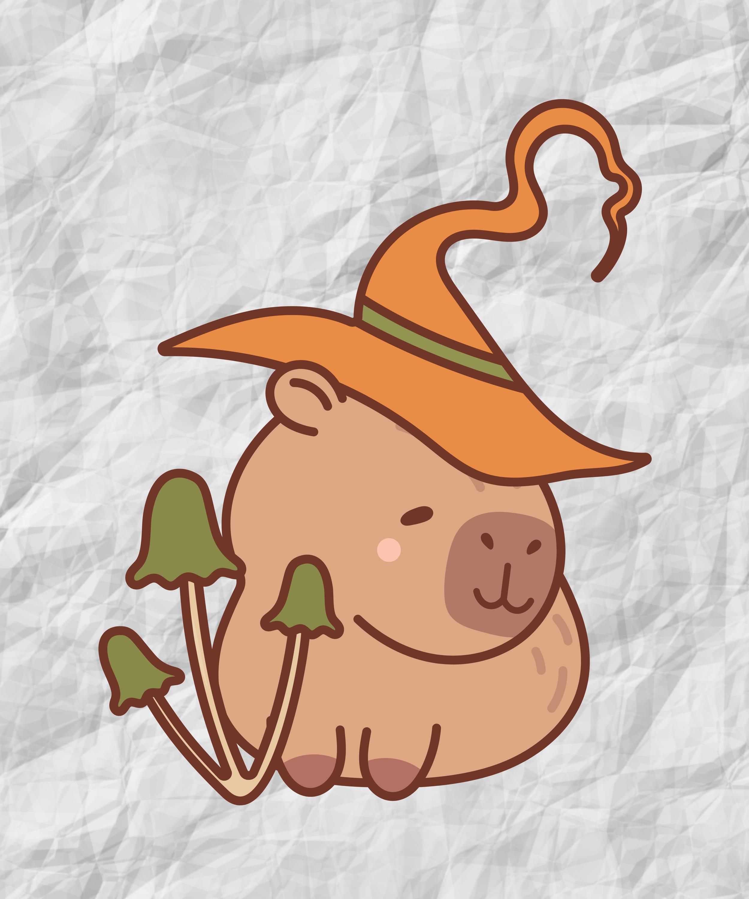 Capybara Cute PNG, Halloween PNG, Pumpkin, Ghost, 16 Pngs, Animals Art ...