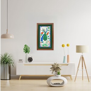 Stylized Cypress Tree. Ottoman Tile Pattern. 100 Percent Handmade Mural ...