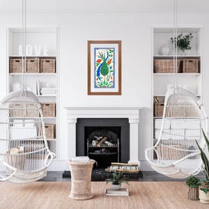 Stylized Cypress Tree. Ottoman Tile Pattern. 100 Percent Handmade Mural ...