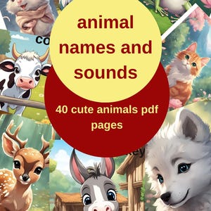 Montessori Educational Pages, Animal Names and Sounds Educational ...