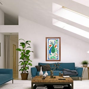 Stylized Cypress Tree. Ottoman Tile Pattern. 100 Percent Handmade Mural ...