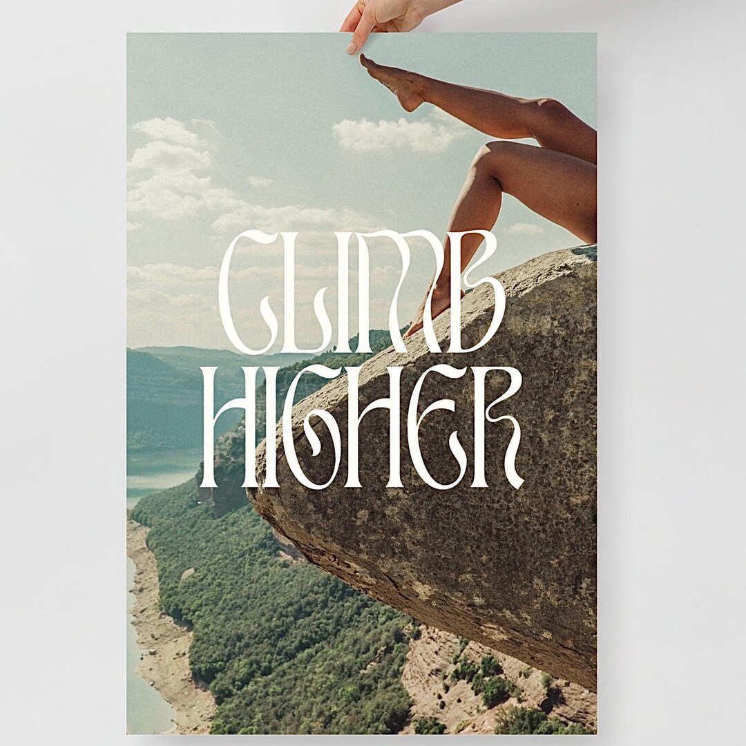 Climb Higher Wall Decor Poster - Etsy