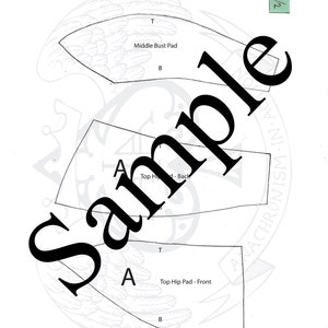 Bust + Hip Corset Padding *digital Download* Sewing Pattern ...
