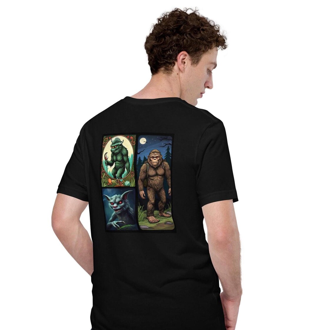 Wolfman Shirt Cryptid Creatures Tshirt Bigfoot Tee Cryptozoology Shirt ...
