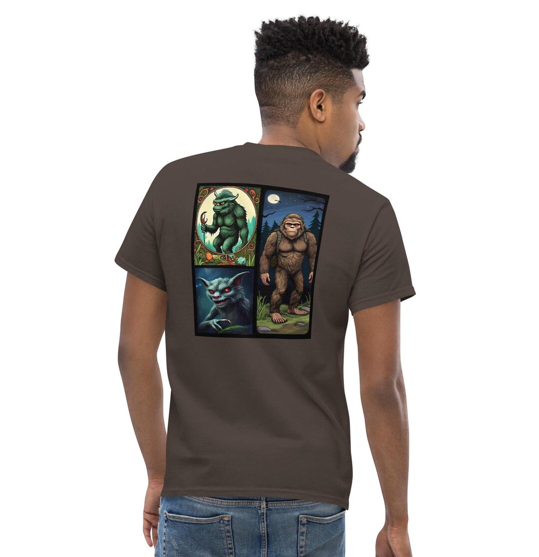 Men's Chupacabra Tshirt Cryptid Creatures Shirt Bigfoot Forest Shirt ...