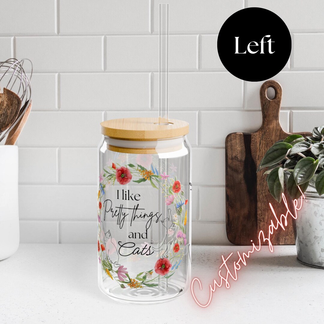 Personalized 16 Oz Tumbler, Custom I Like Pretty Things and Cats Sipper ...