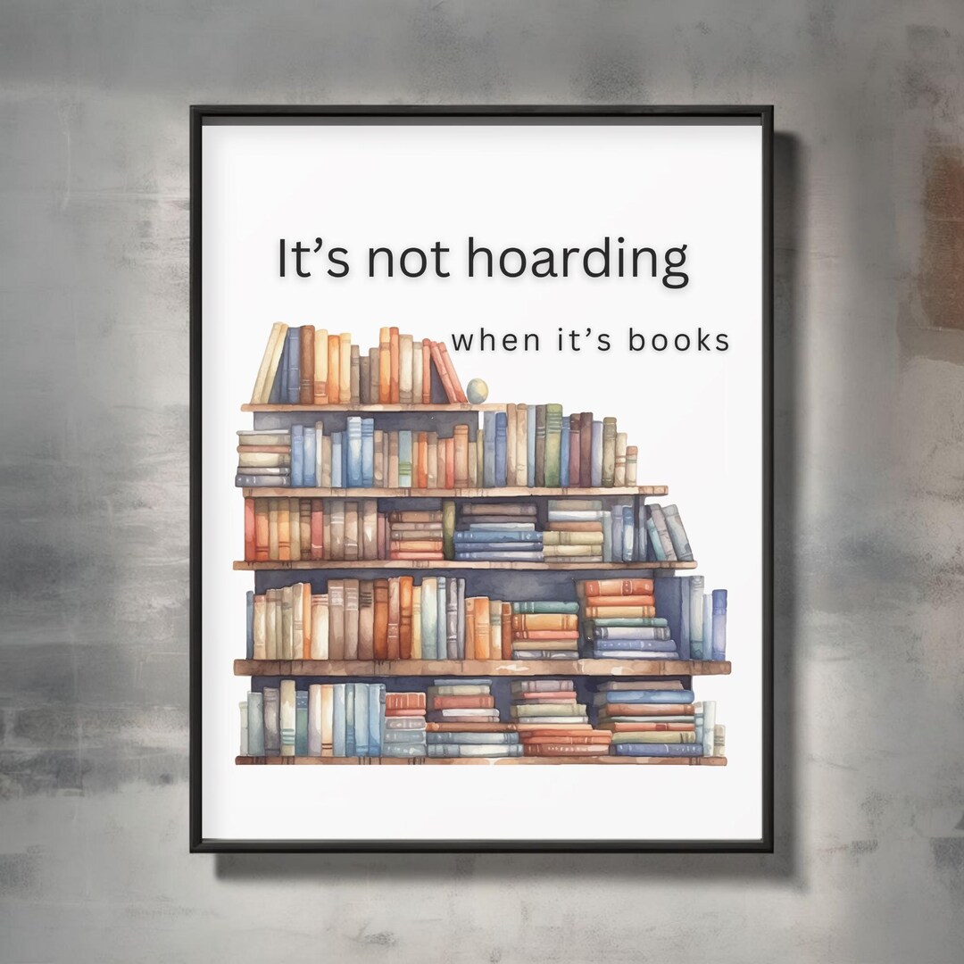 Book Lover Wall Art | Digital Wall Art | Reading Lover Gift | Book ...