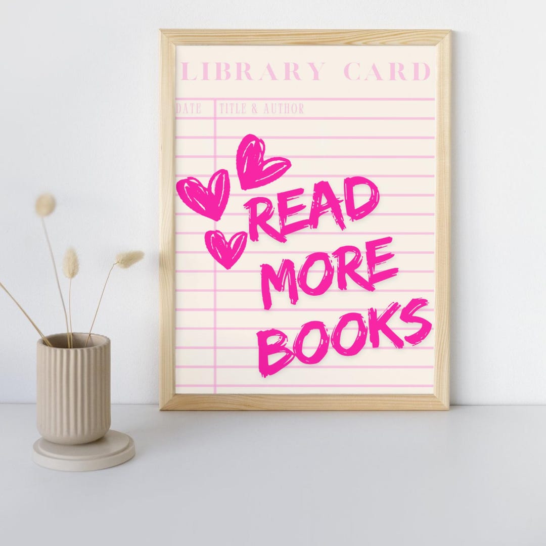 Book Print | Book Lover Wall Art | Digital Wall Art | Reading Lover ...