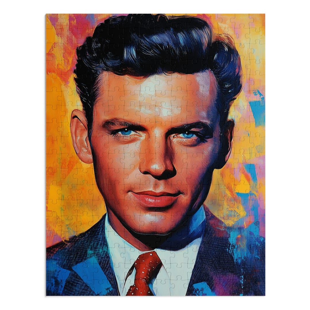 Frank Sinatra Jigsaw Puzzle With Tin - Colorful Art Puzzle for Family ...