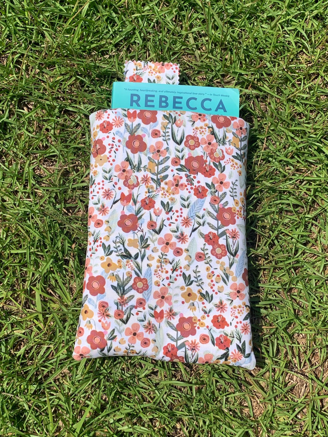 Book Sleeve for Books/ Padded Book Sleeve/ Floral Book Pouch/ Book ...