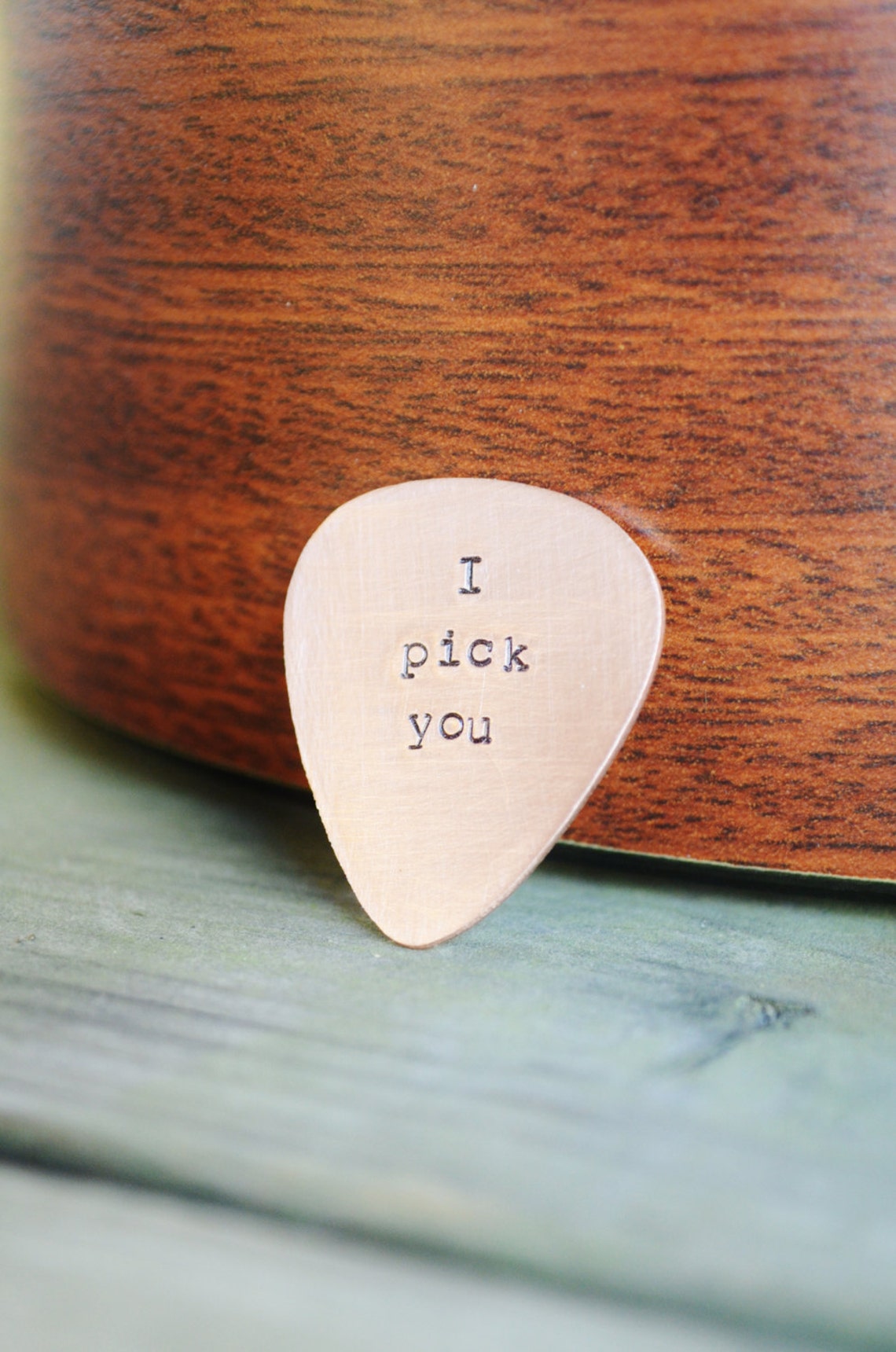 I Pick You Guitar Pick Romantic Metal Copper Men - Etsy