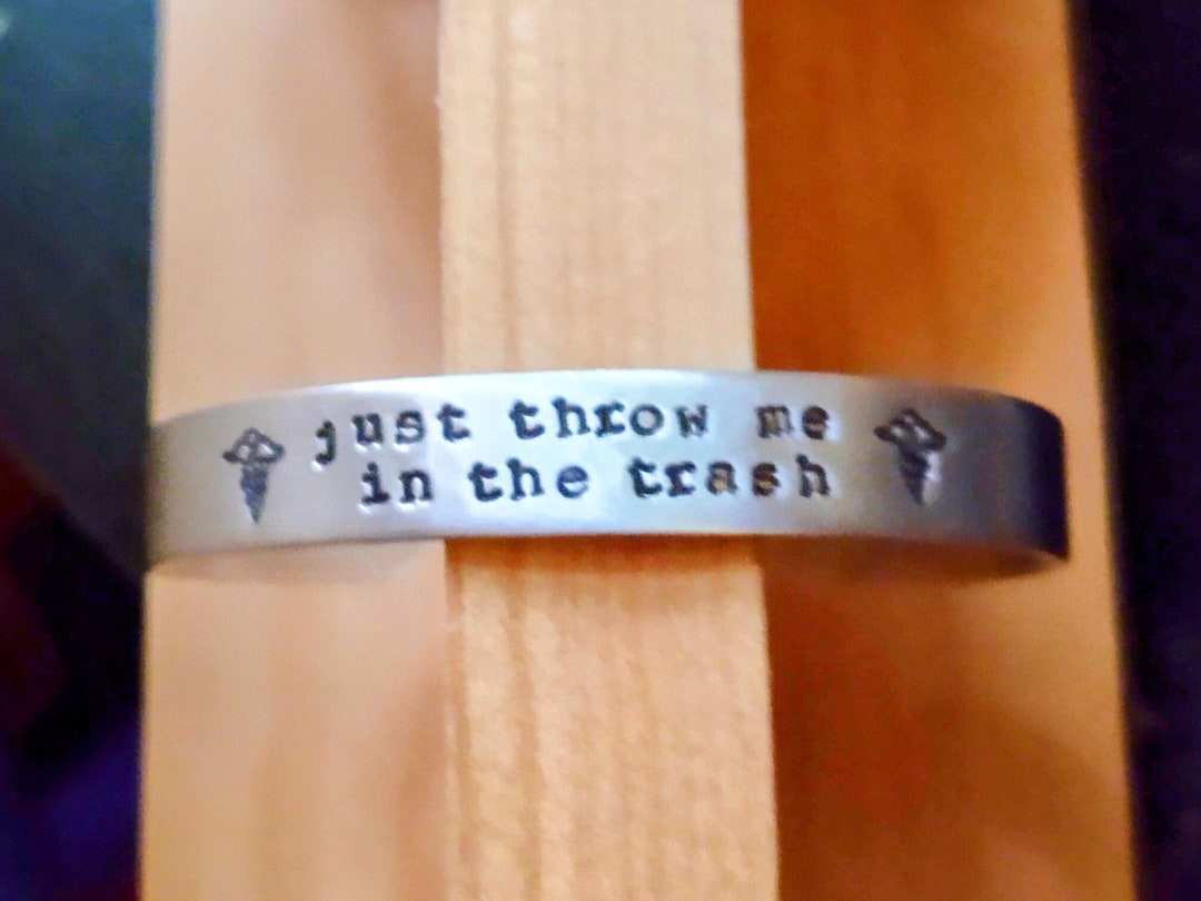 Just Throw Me in the Trash Medical Alert Bracelet . Funny Bracelet ...
