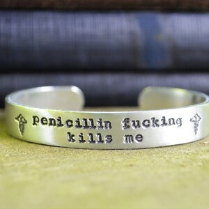 Custom Medical Alert Bracelet - Allergy Bracelet - Nut Allergy ...