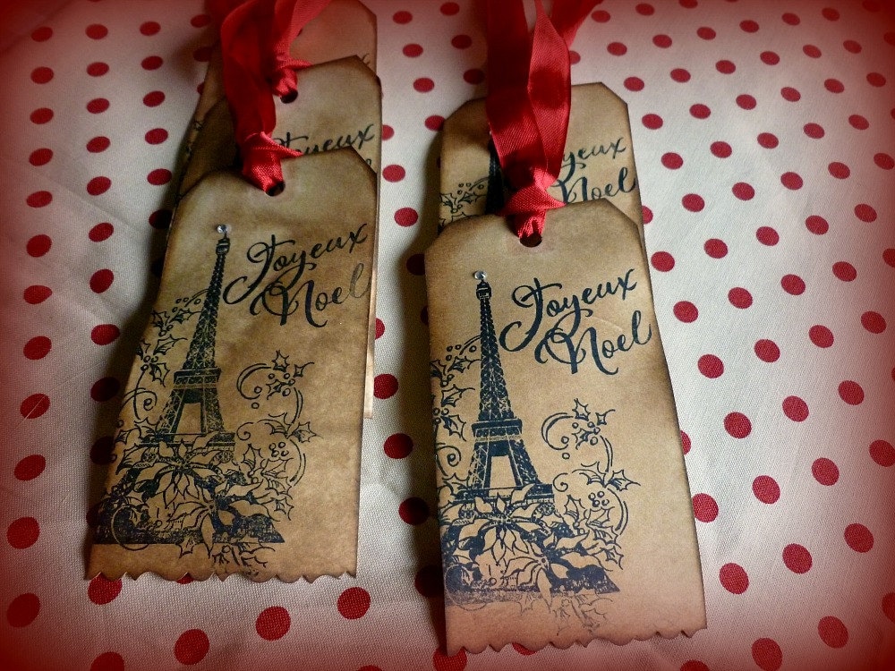 French Vintage Inspired Gift Tag Set of Five Your Choice - Etsy