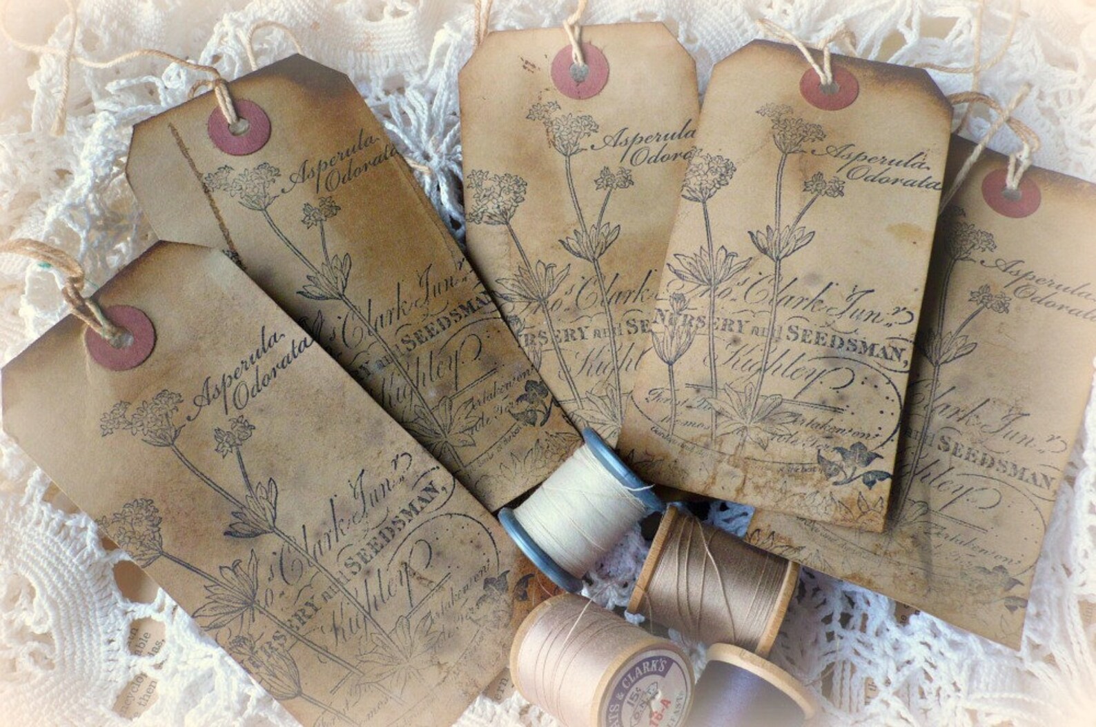 Handmade Garden Gift Tags With a French Flair All Distressed - Etsy