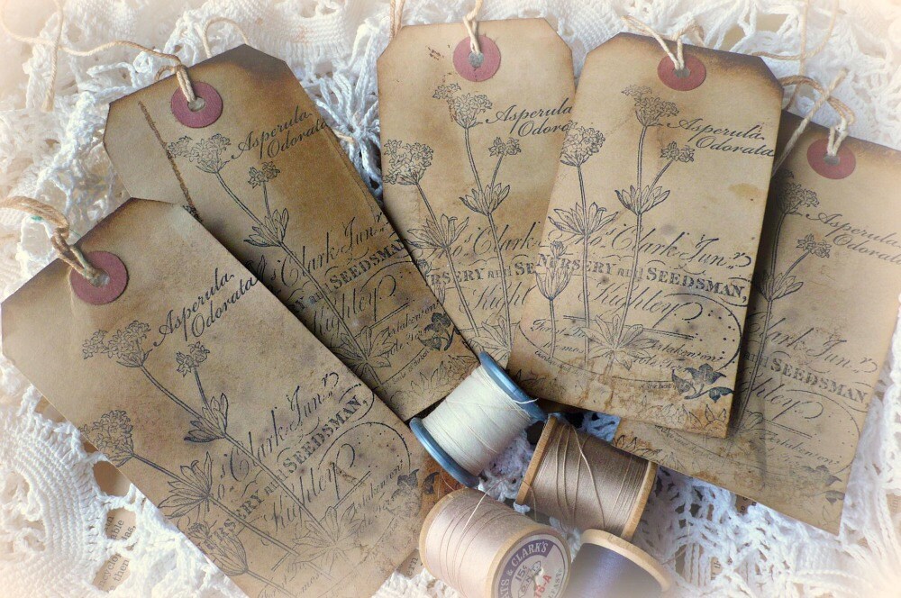 Handmade Garden Gift Tags With a French Flair - All Distressed for That ...
