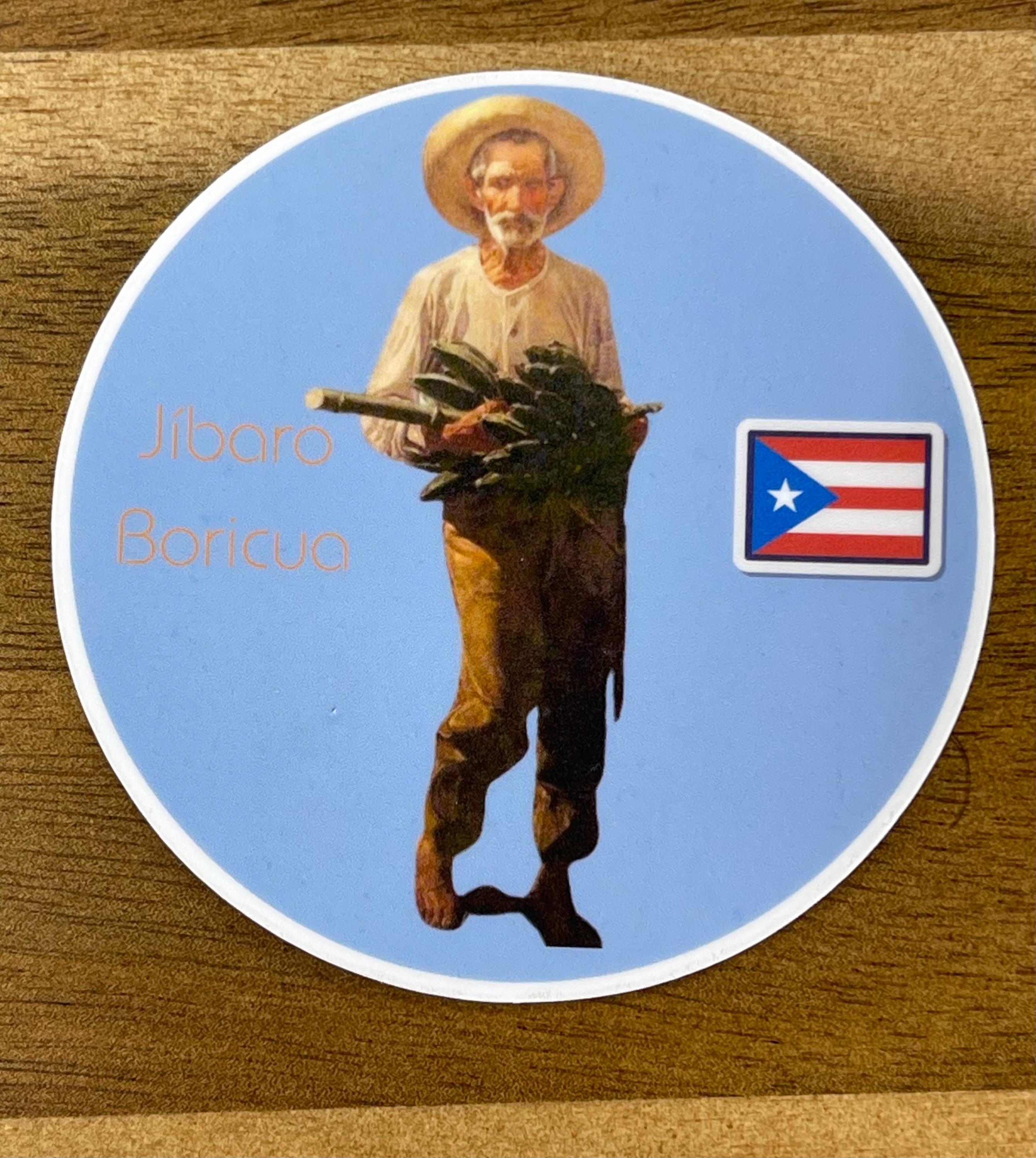 Puerto Rico Circle Sticker - Etsy