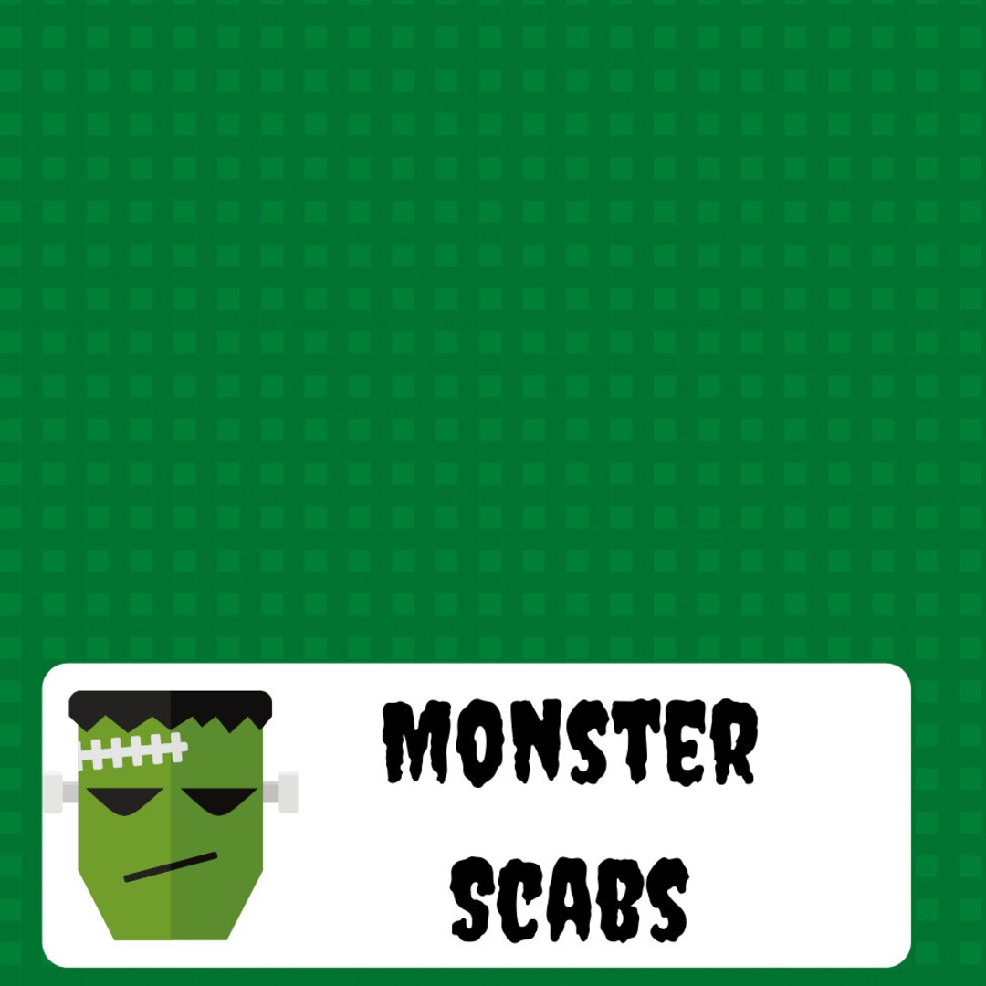 Monster Scabs Halloween Treat Bag Topper Digital Download - Etsy