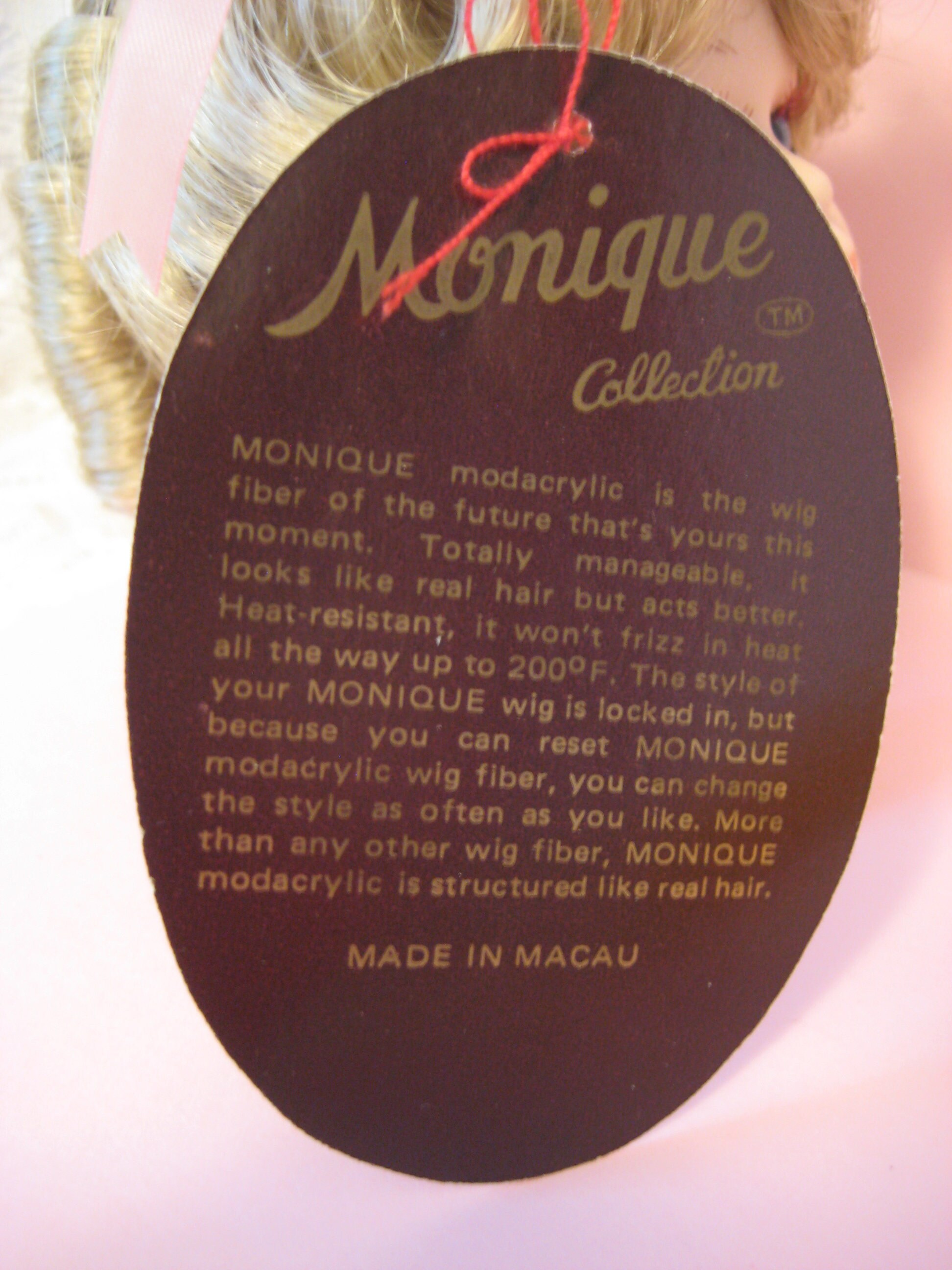 Vintage Old Store Stock Doll Wig-monique Collection Renee - Etsy