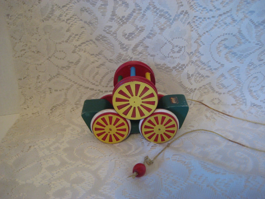 Vintage Early Biro Wooden Circus Wagon Bell Pull Toy - Etsy