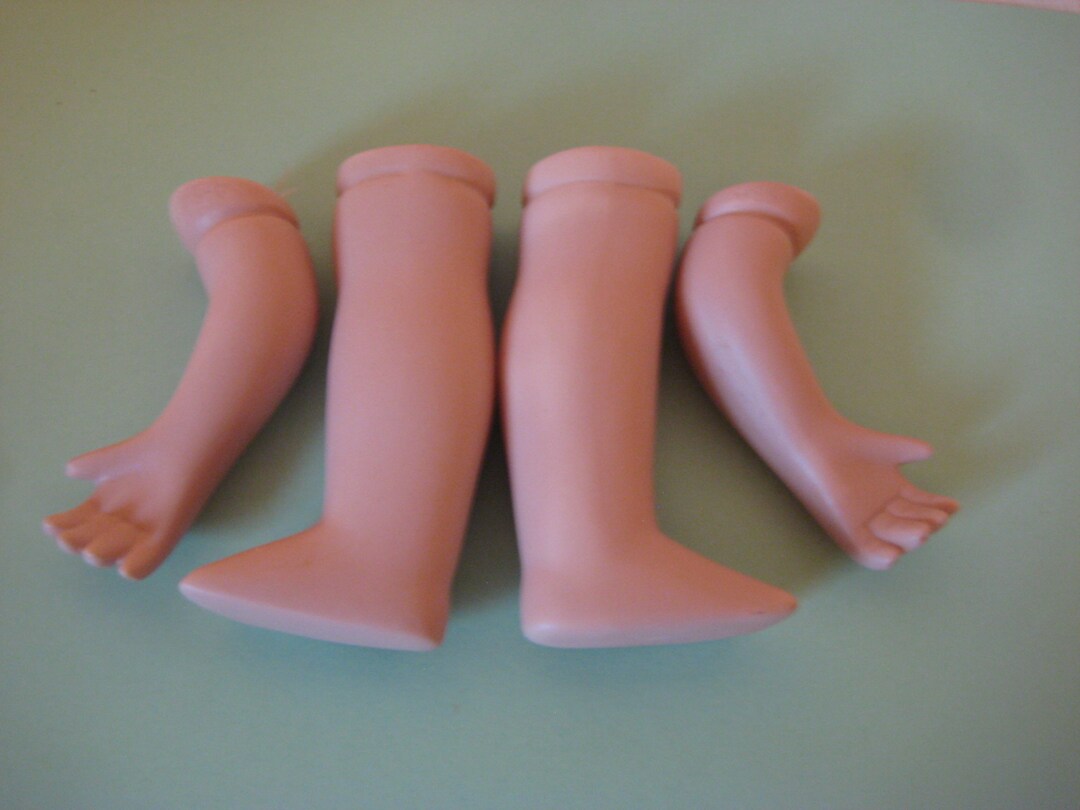 Vintage Porcelain Tie On Doll Arms And Legs Etsy