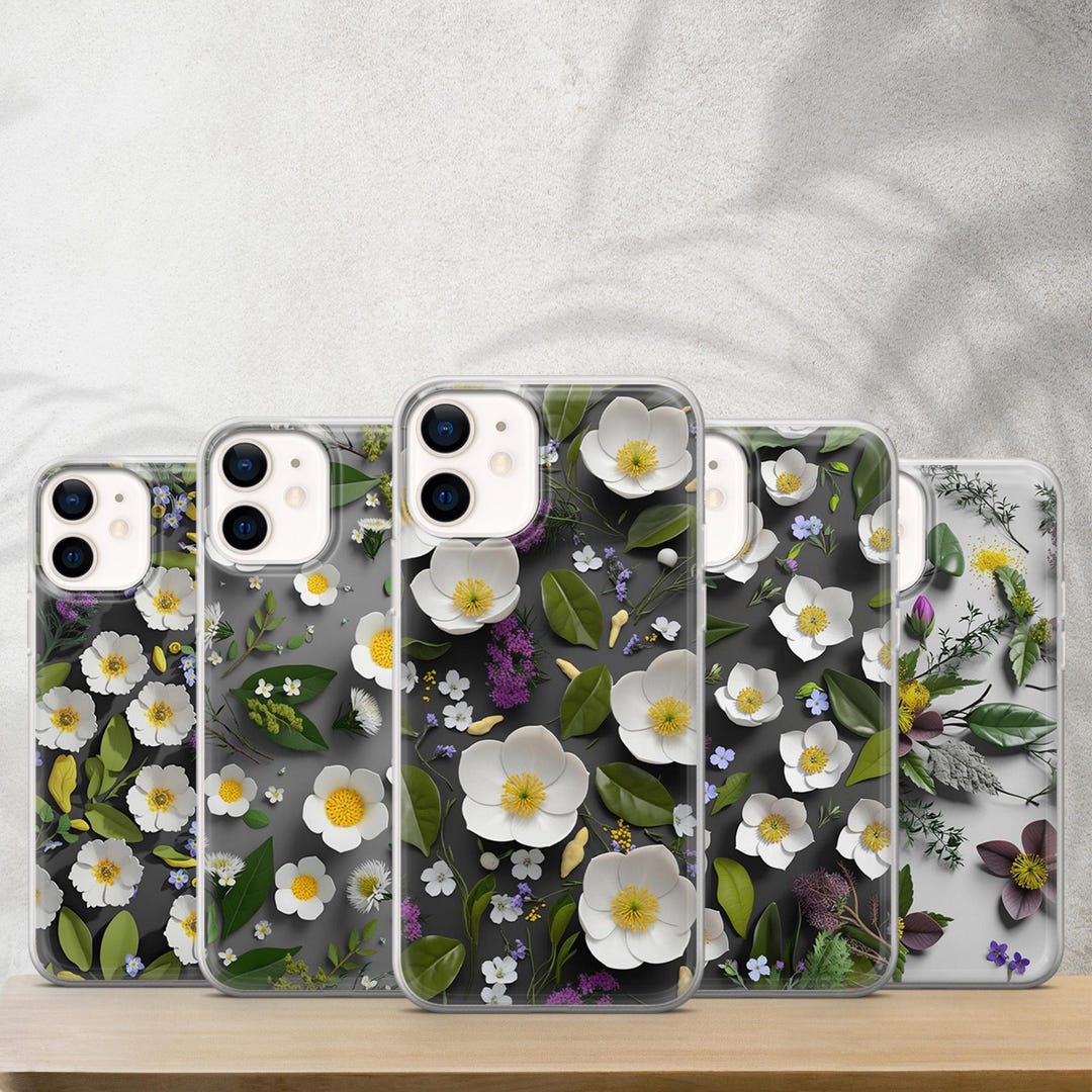 3D Camellia Floral Bloom Smail Phone Case, iPhone 16 Pro Max, 15, 14 ...