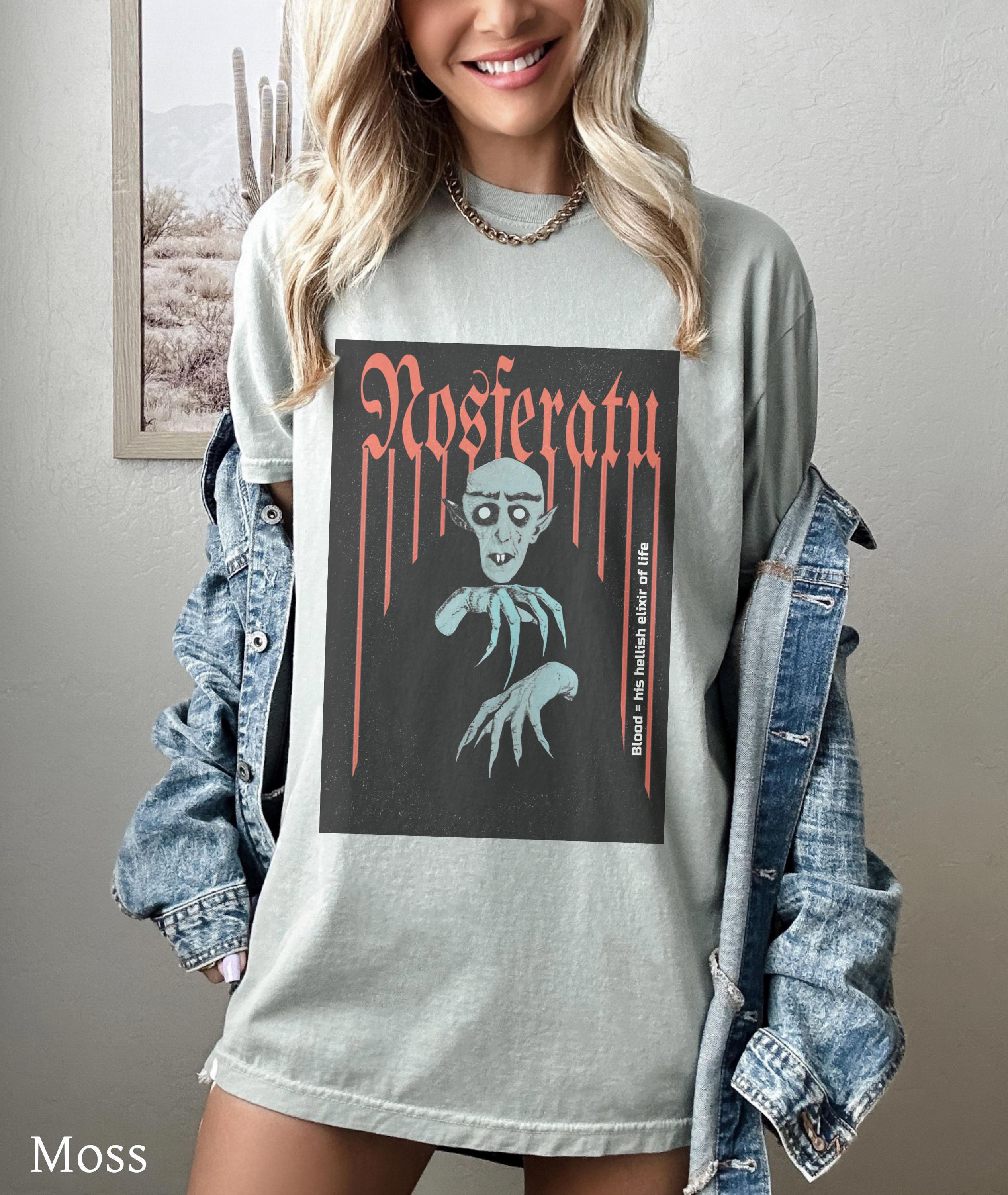 Nosferatu Oversized Graphic Tee Shirt, Black Metal, Vintage Goth ...