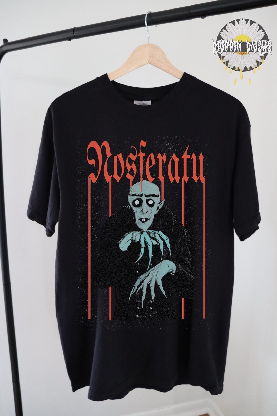 Nosferatu Oversized Graphic Tee Shirt, Black Metal, Vintage Goth ...