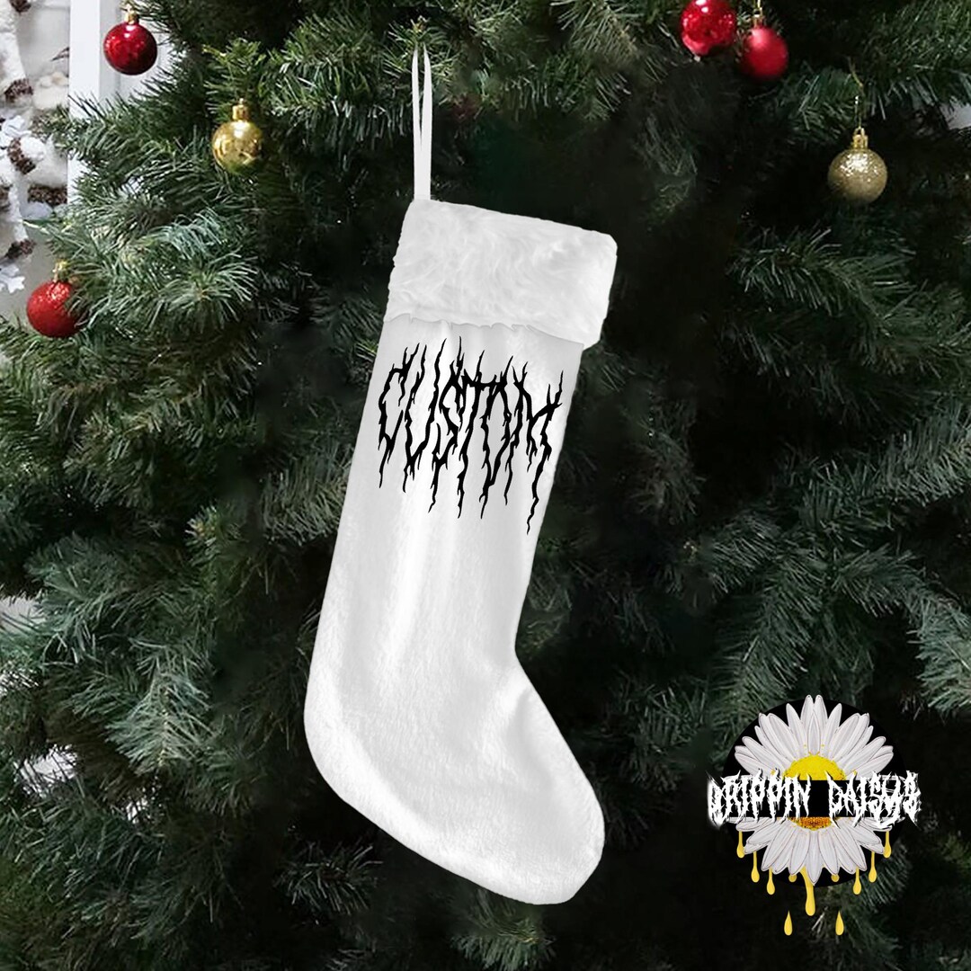 Death Metal Cozy Custom Christmas Stockings, Personalized Holiday ...