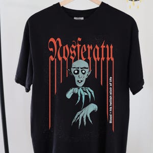 Nosferatu Oversized Graphic Tee Shirt, Black Metal, Vintage Goth ...