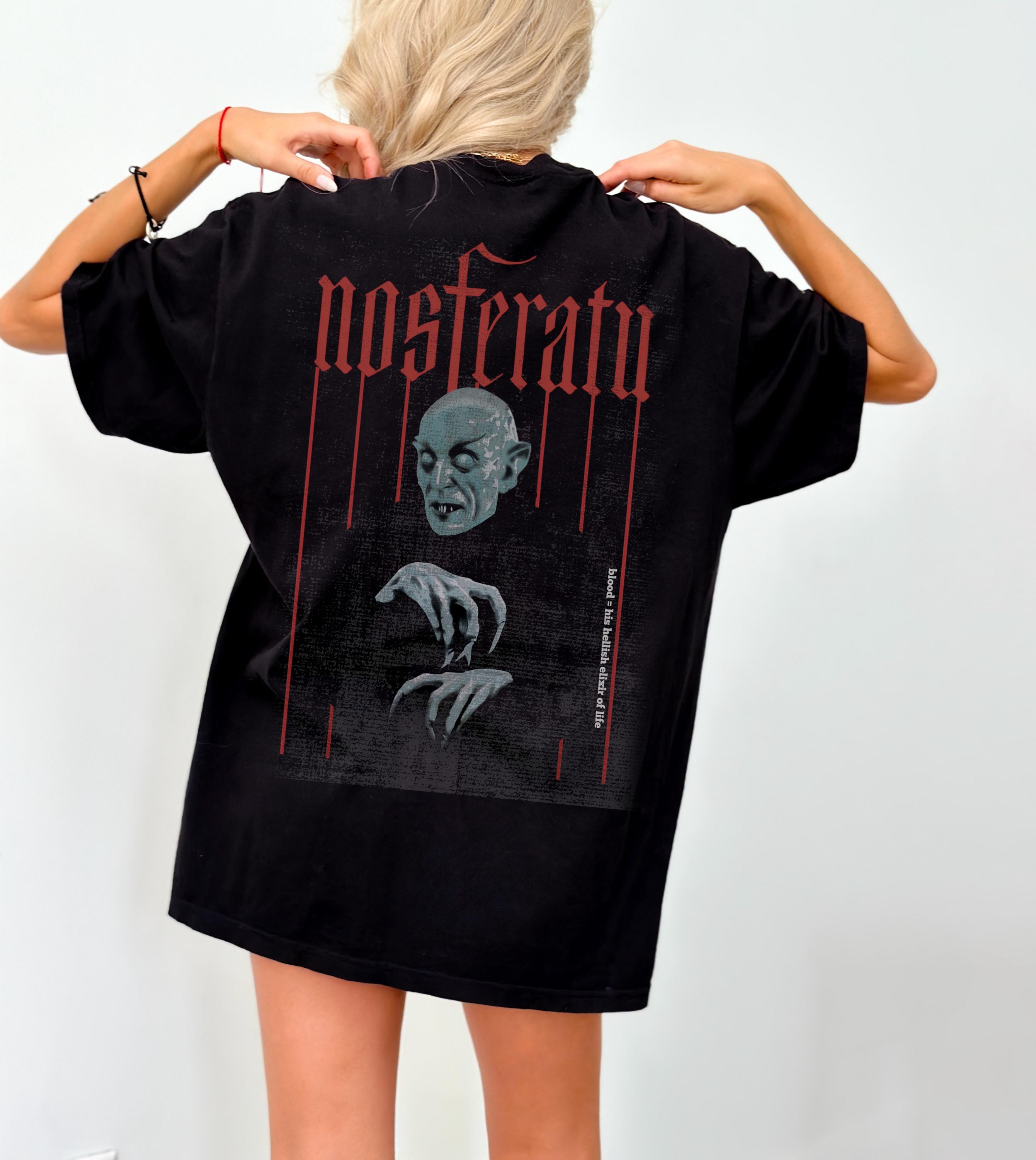 Nosferatu Graphic Tee Shirt, Black Metal, Vintage Goth Vampire Horror ...