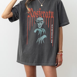 Nosferatu Oversized Graphic Tee Shirt, Black Metal, Vintage Goth ...