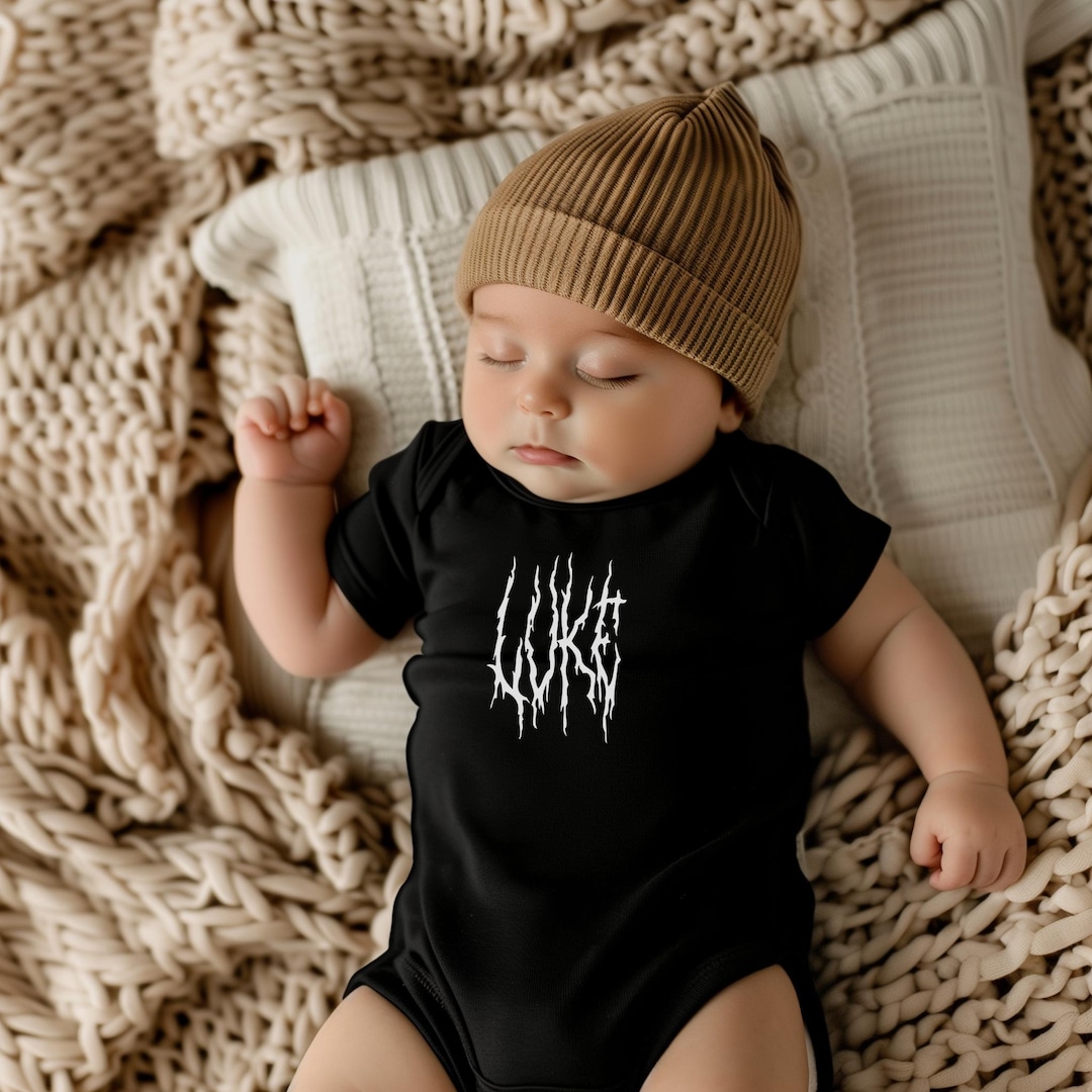 Custom Heavy Metal Baby Bodysuit, Death Metal Onsie, Personalized Baby ...