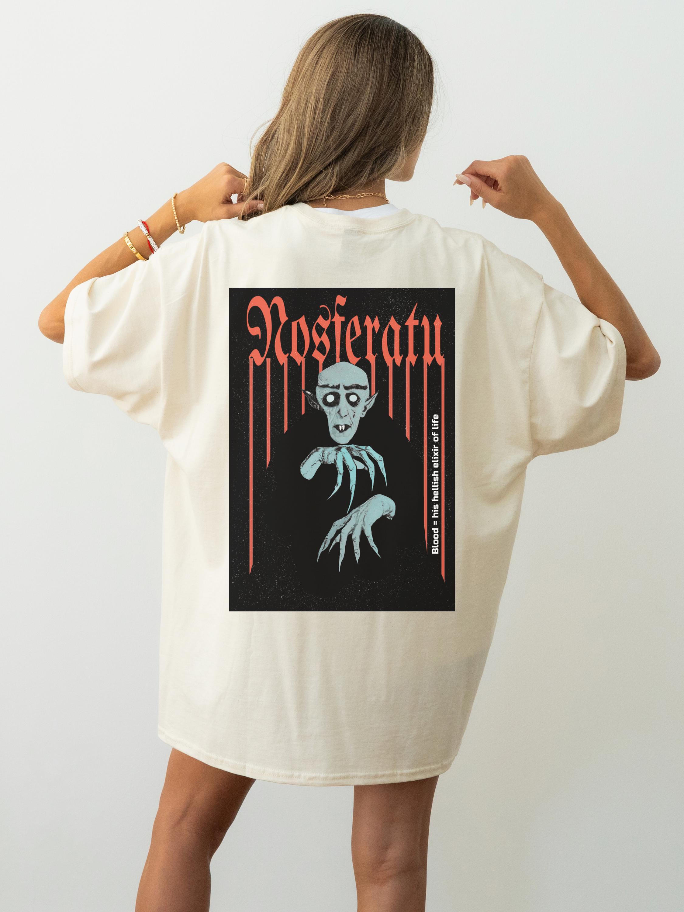 Nosferatu Oversized Graphic Tee Shirt, Black Metal, Vintage Goth ...