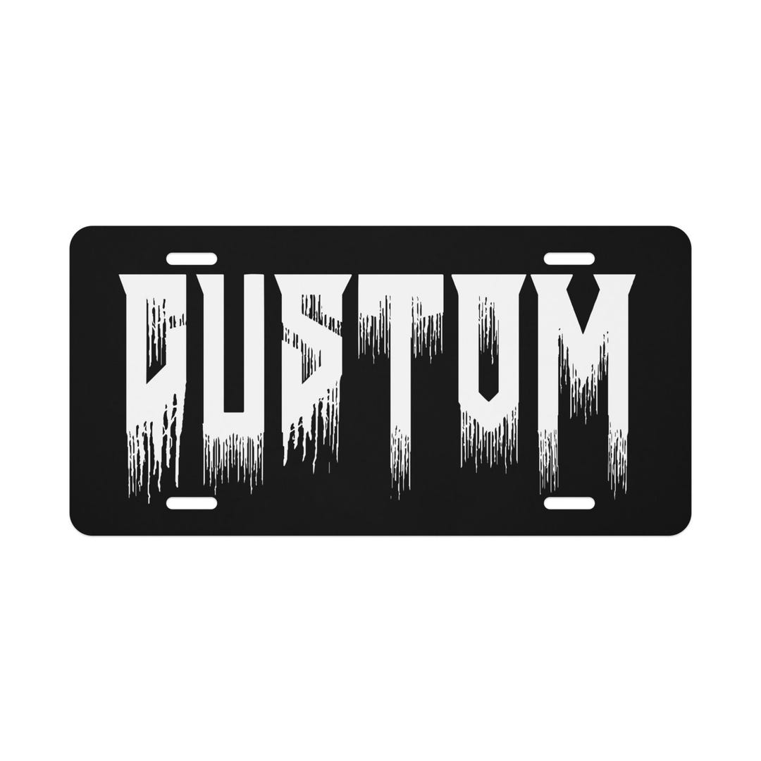 Horror Custom Vanity License Plate, Goth Car Accessories, Personalized ...